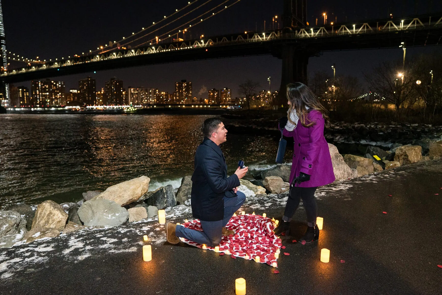 Surprise proposal by the Brooklyn Bridge | Proposal Ideas and Planning