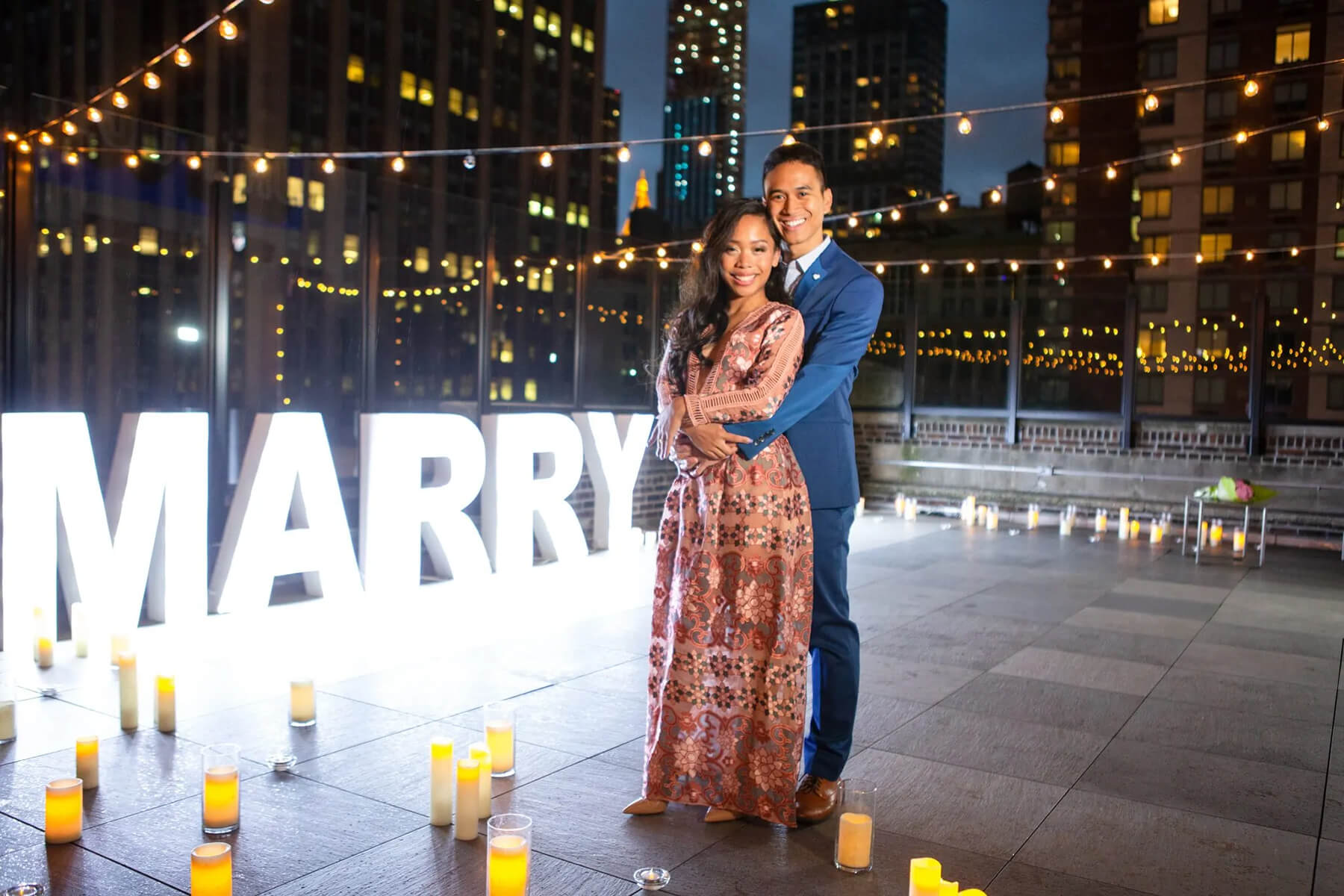 How to convince her to wear a stunning dress for a surprise proposal ...
