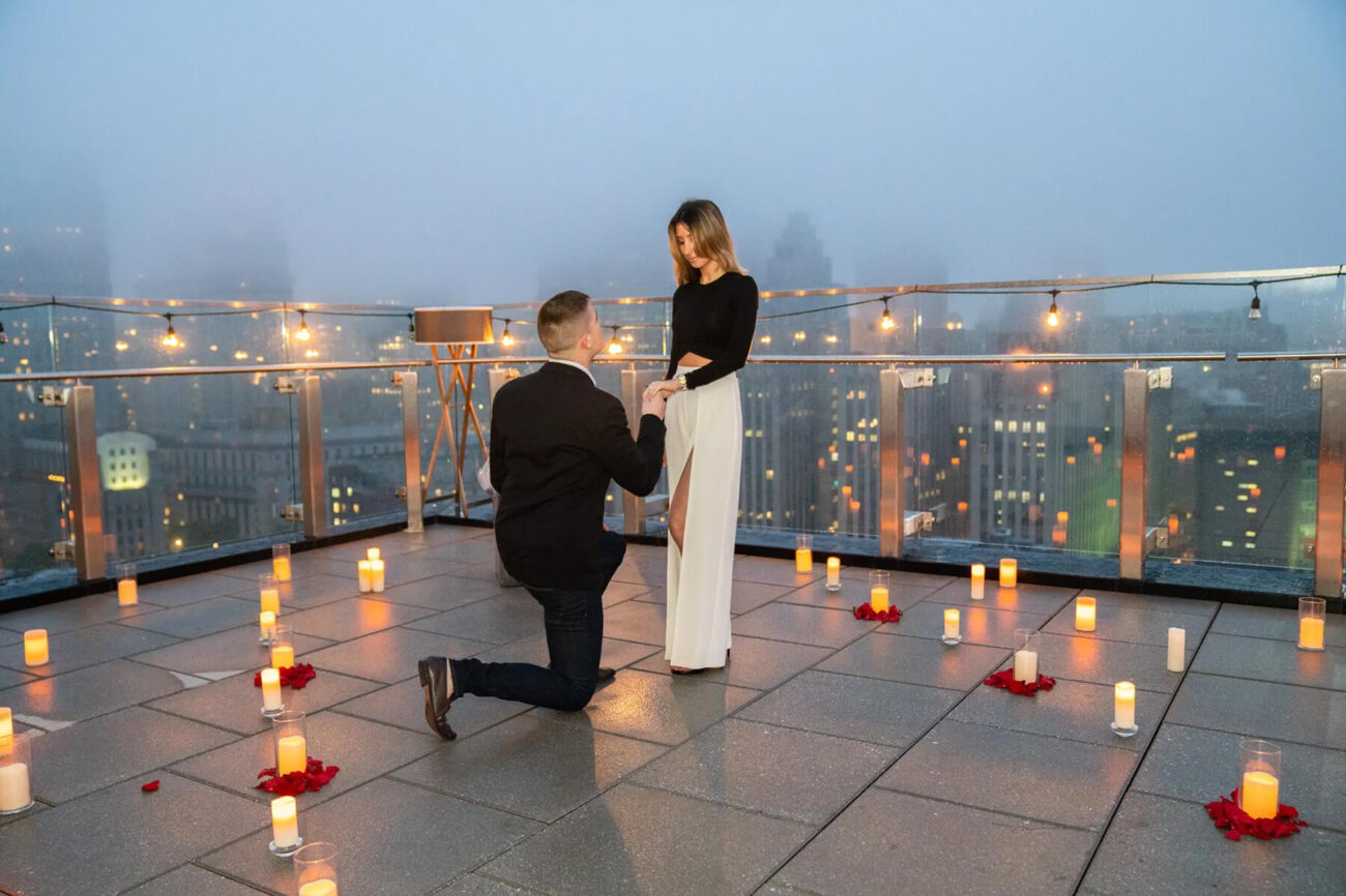 How to convince her to wear a stunning dress for a surprise proposal ...
