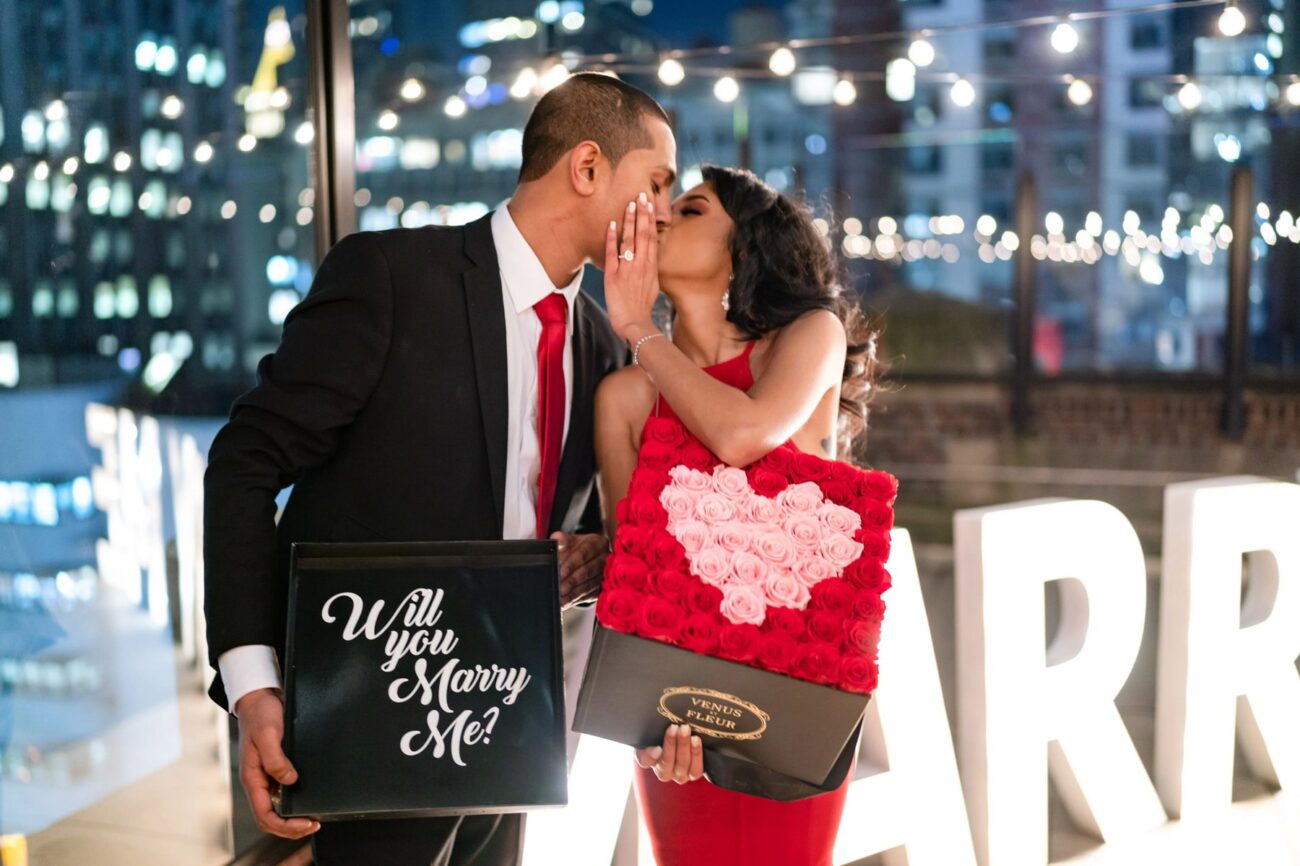 Valentine’s Day marriage proposal surprise proposal on a private ...