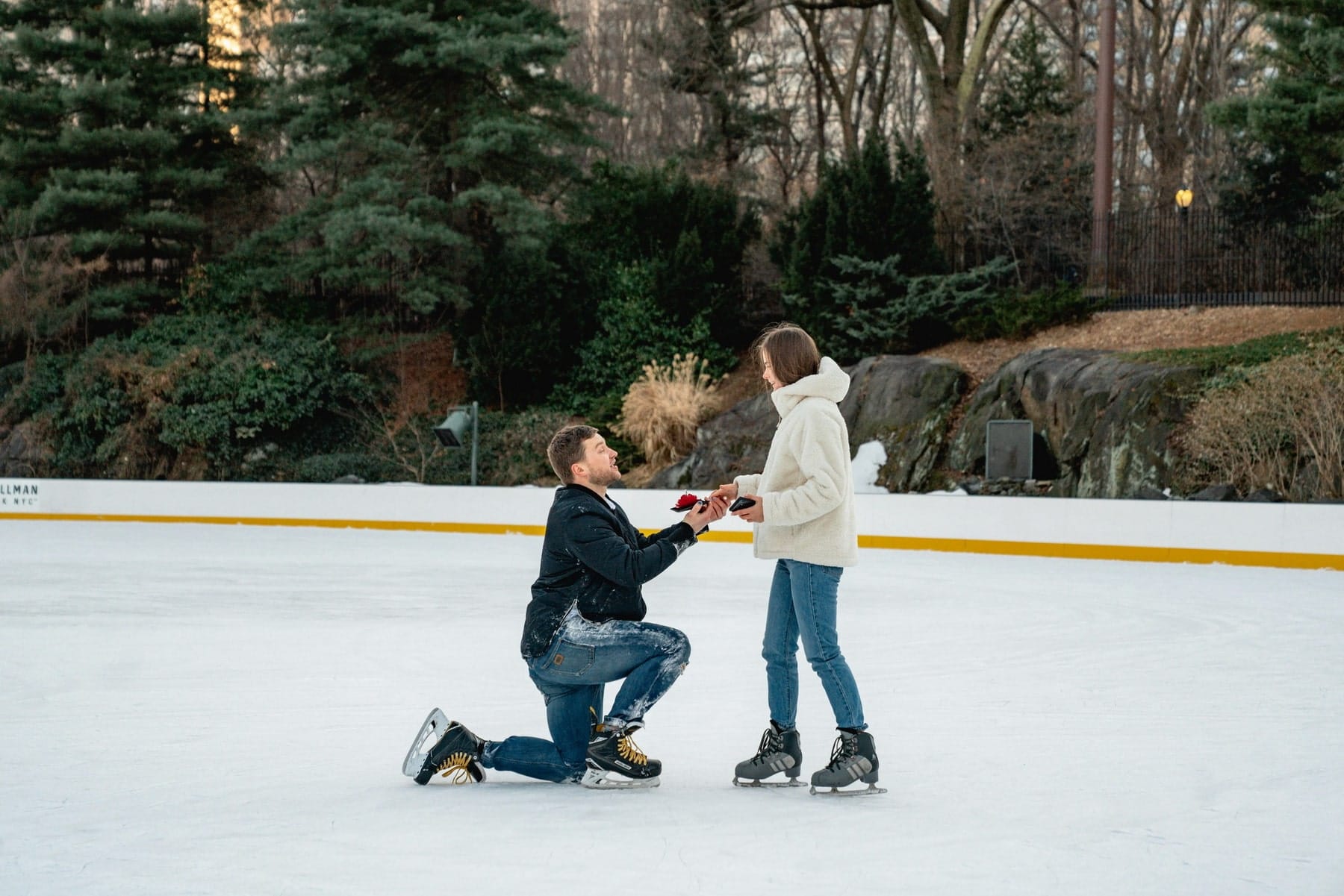 Central Park ice skating marriage proposal | Proposal Ideas and Planning